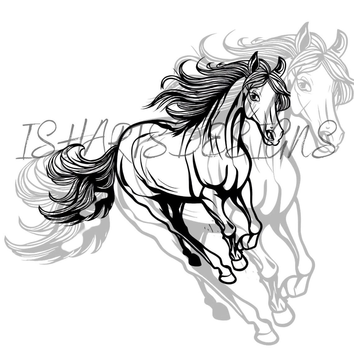 Running HORSE SVG Running Horse Svg Cut Files for Cricut Horse Png ...
