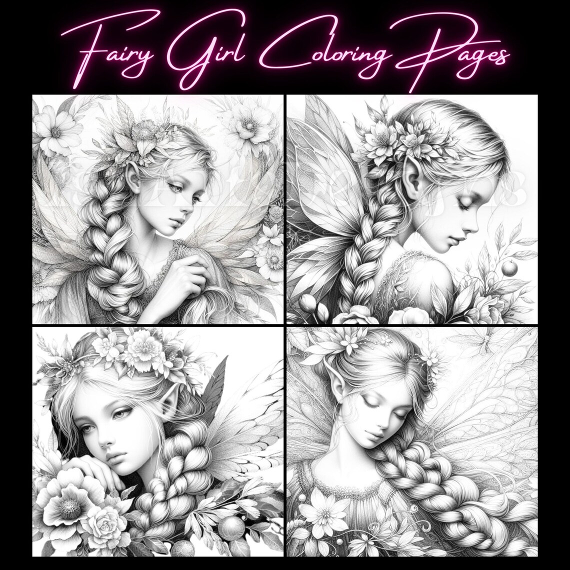 16 Fantasy Fairy Gir Coloring Pages High Quality Printable PDF, JPG ...