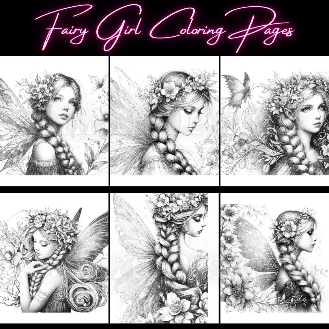 16 Fantasy Fairy Gir Coloring Pages High Quality Printable PDF, JPG ...