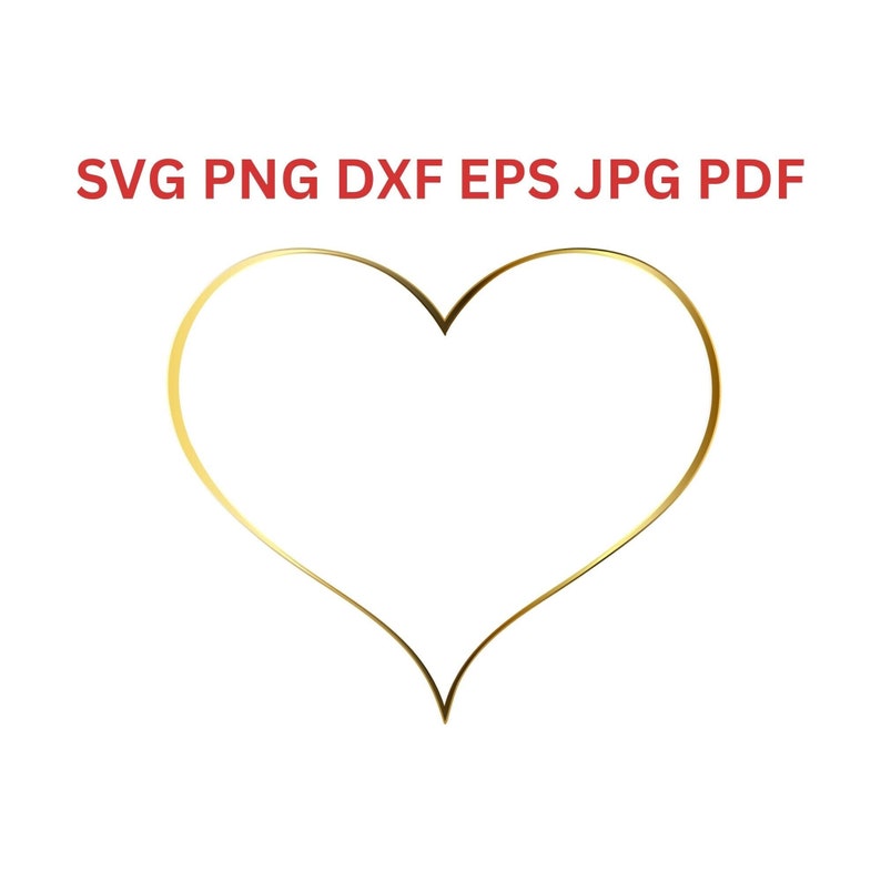 Gold Heart SVG Clipart 300 Dpi PVG Instant Transparent Digital Gold ...