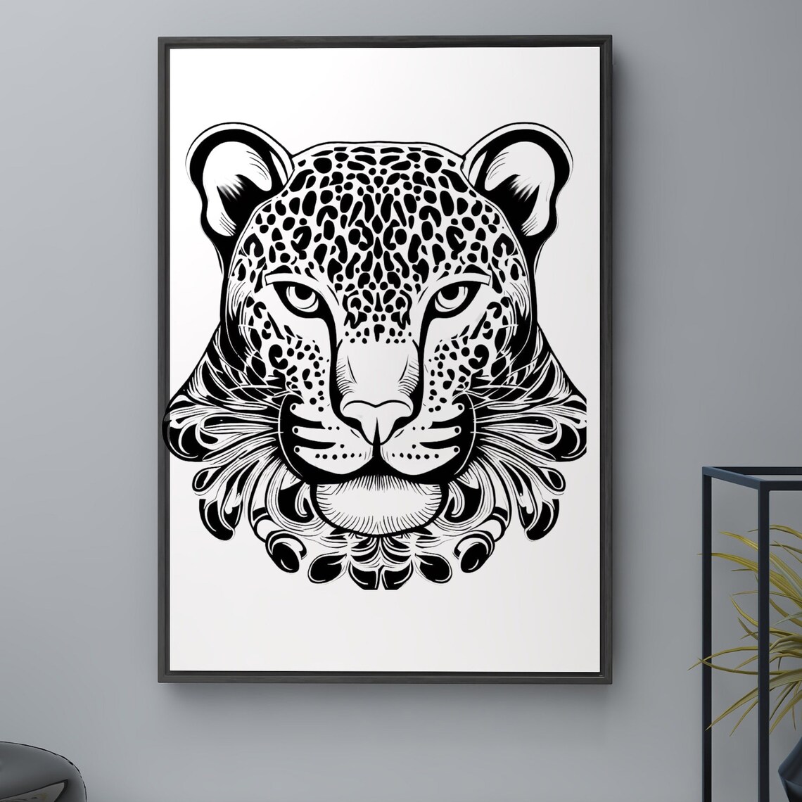 Leopard Head SVG Leopard Face Digital Downloads Leopard - Etsy