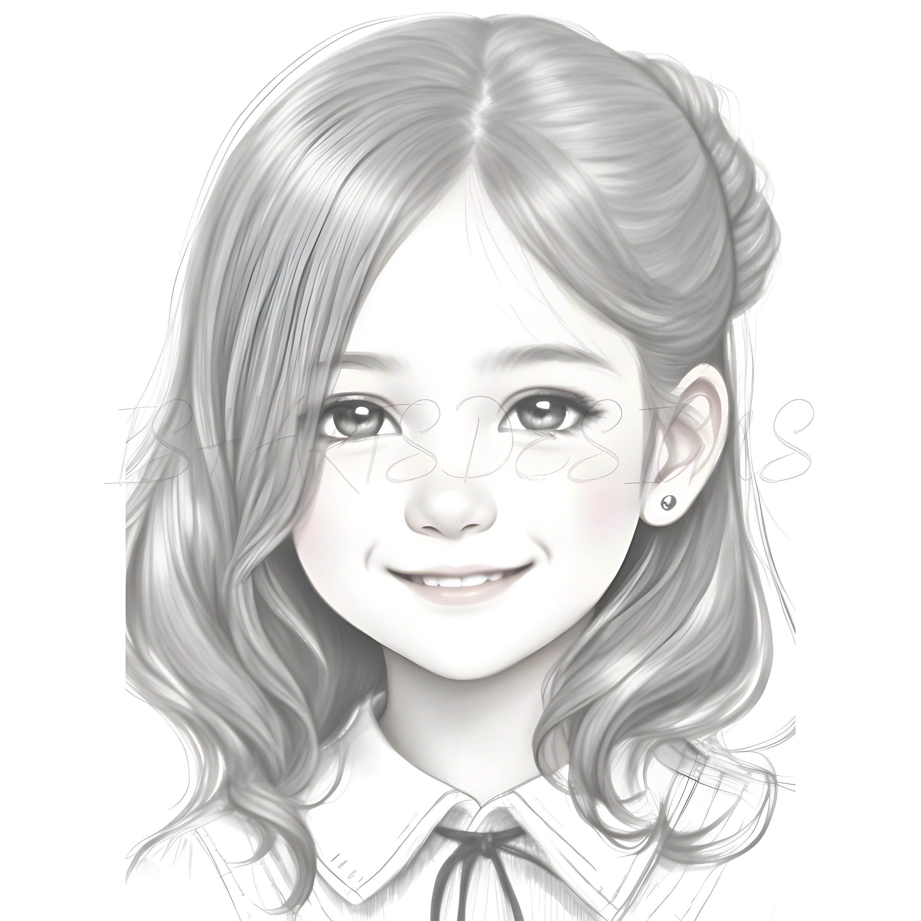 42 Cute Little Grayscale Coloring Pages for Adults Kids JPG - Etsy