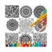 Mandala Coloring Pages Bundle Printable Mandalas 20 Coloring Book PDF ...