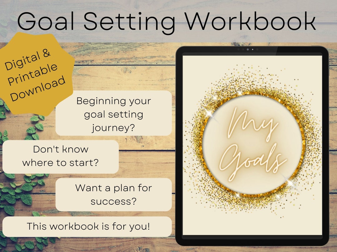 Digital Goal Setting Workbook | Goal Setting Guide | Printable ...