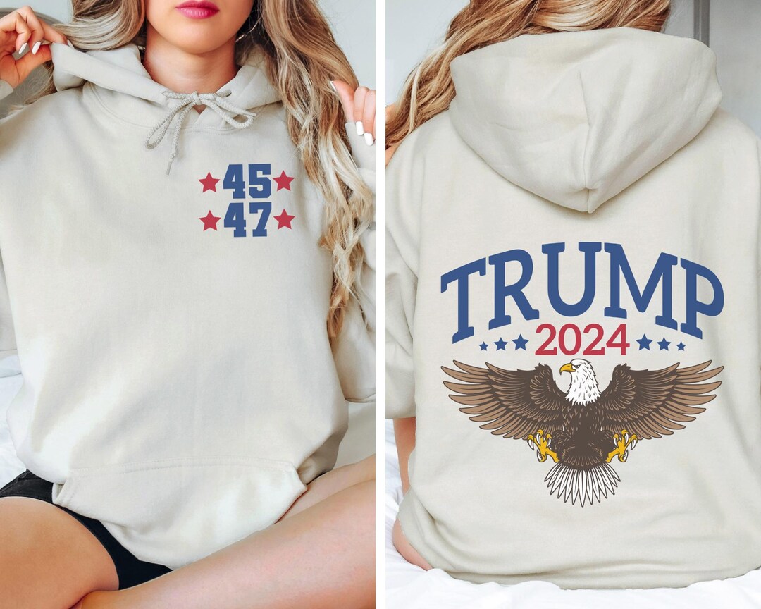 TRUMP 2024 45 47 Front and Back Shirt MAGA Make America Great Again ...