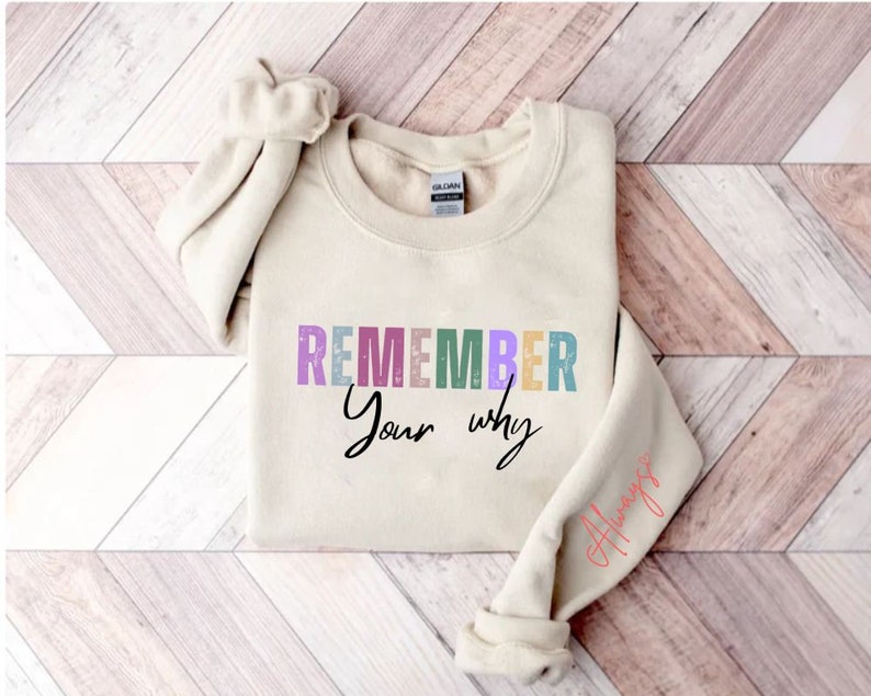 Remember Your Why Sweatshirt, Positive Daily Affirmations Sweater ...