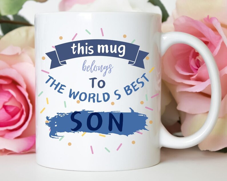World's Best Son Mug, Joke Gift, Gift for Him, Happy Birthday Son Card ...