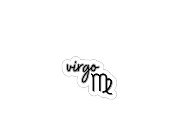 Retro Virgo Sticker Virgo Stickers Zodiac Stickers Earth - Etsy