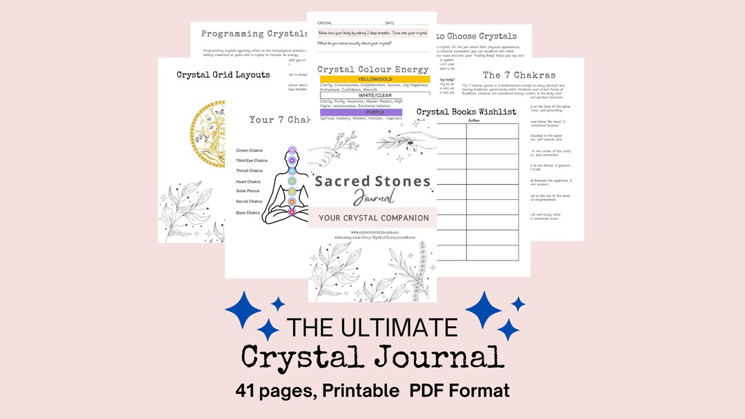 Crystal Journal | Printable | Crystal Workbook | Working With Crystals ...
