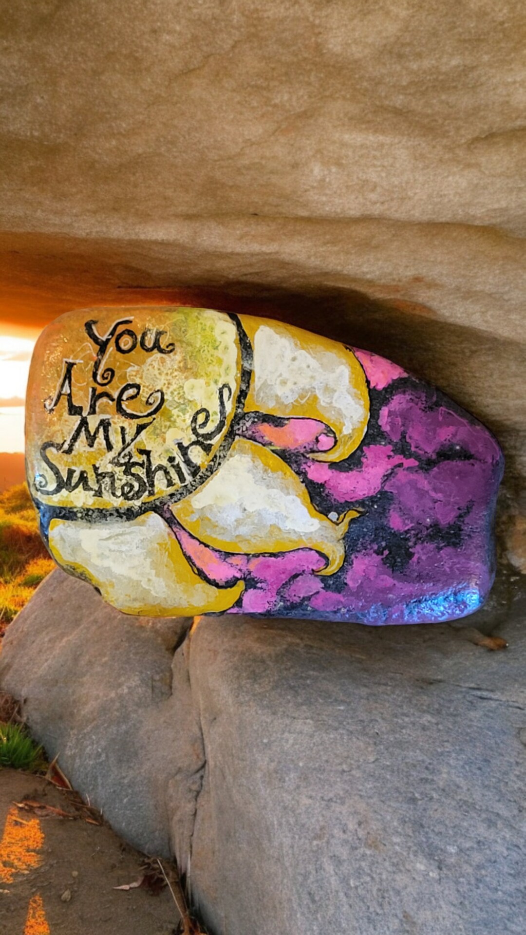 YOU Are MY Sunshine Rock Painting - Etsy