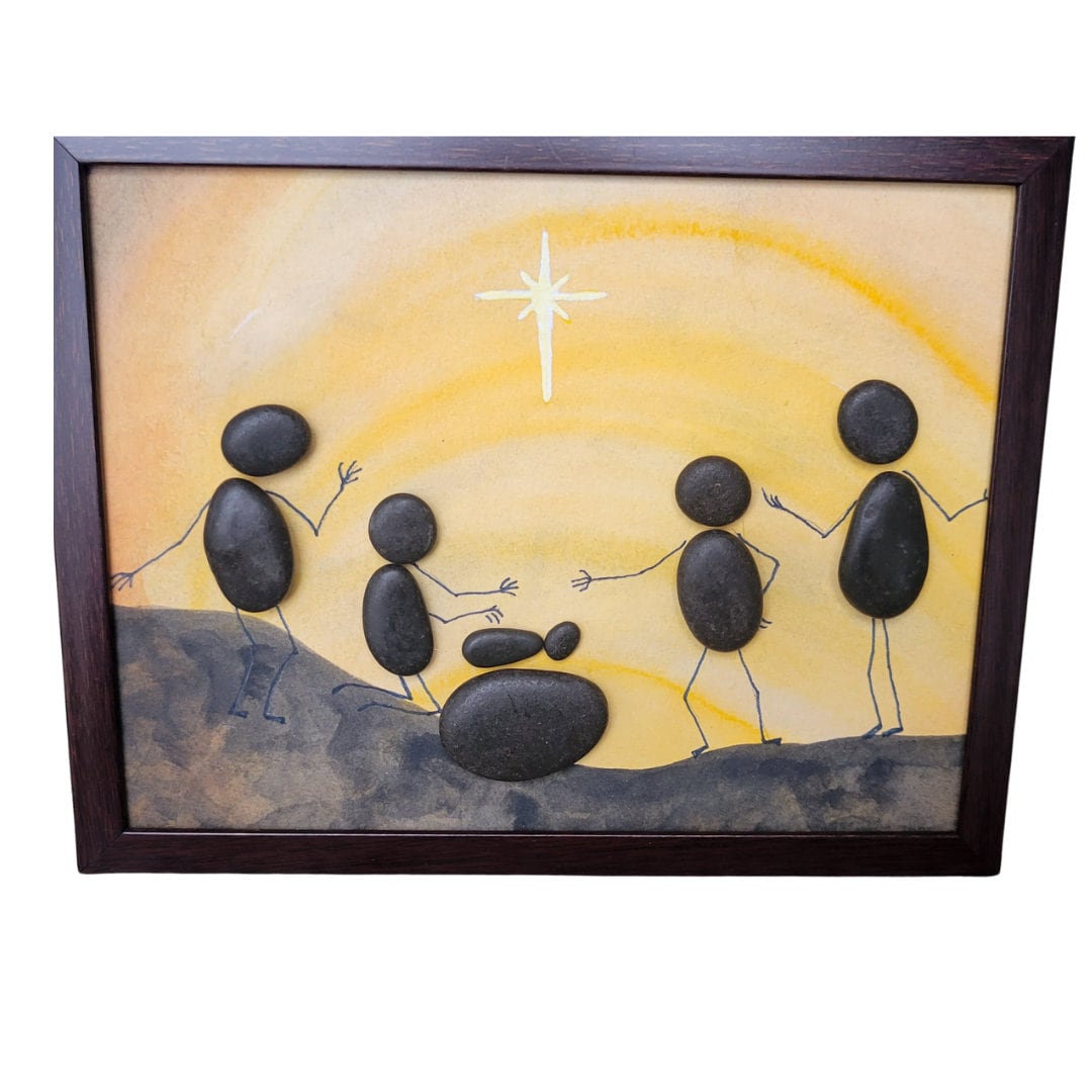 Nativity Scene Rock Art is a Unique Christmas Decoration - Etsy