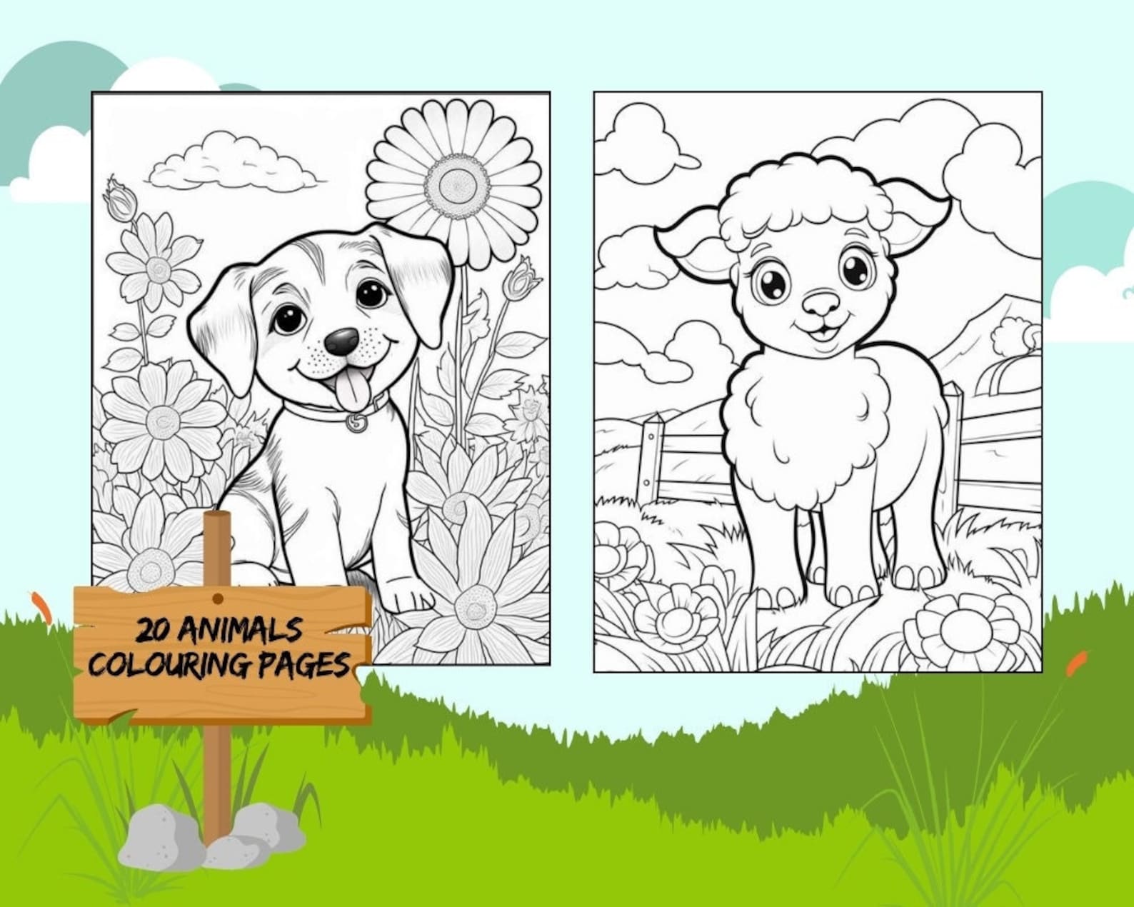 Animals Coloring Pages for Kids and Adults, Cozy Coloring Pages ...