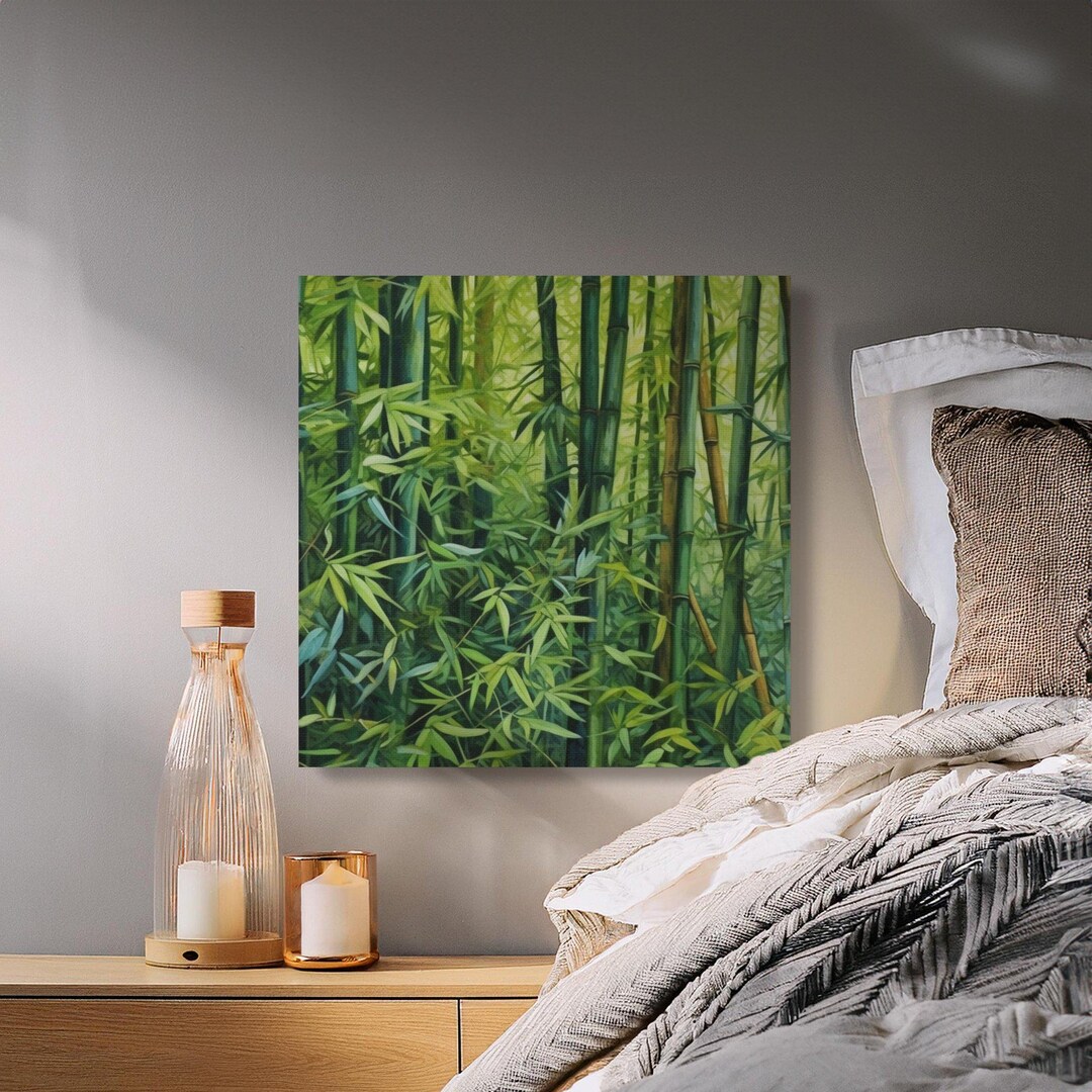 Bamboo Forest Digital Download, Nature Wall Art, Green Bamboo Print ...