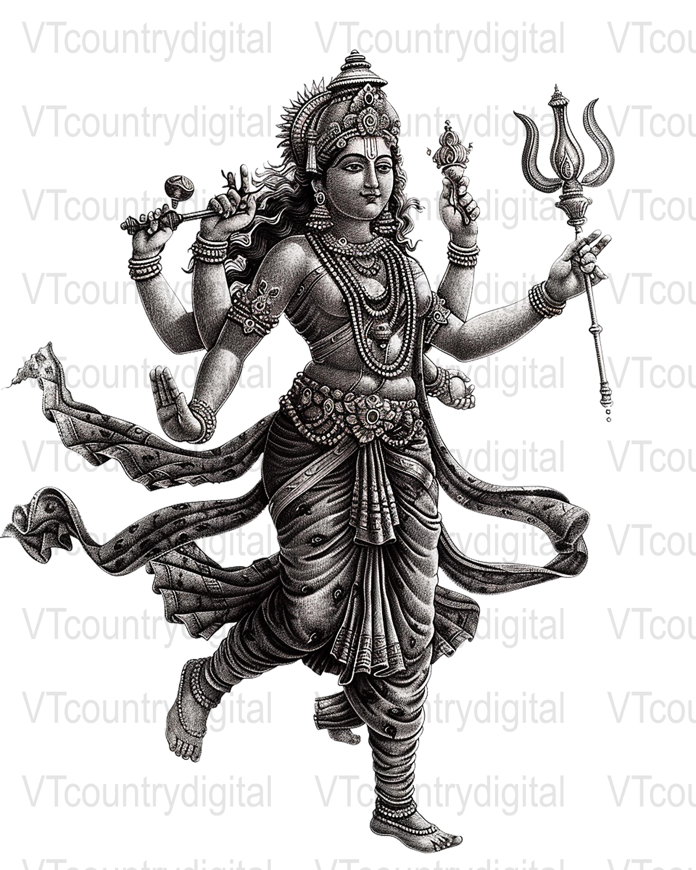10 Image Kali Ma Digital Art Bundle, Goddess Kali Hindu Art, Hindu ...