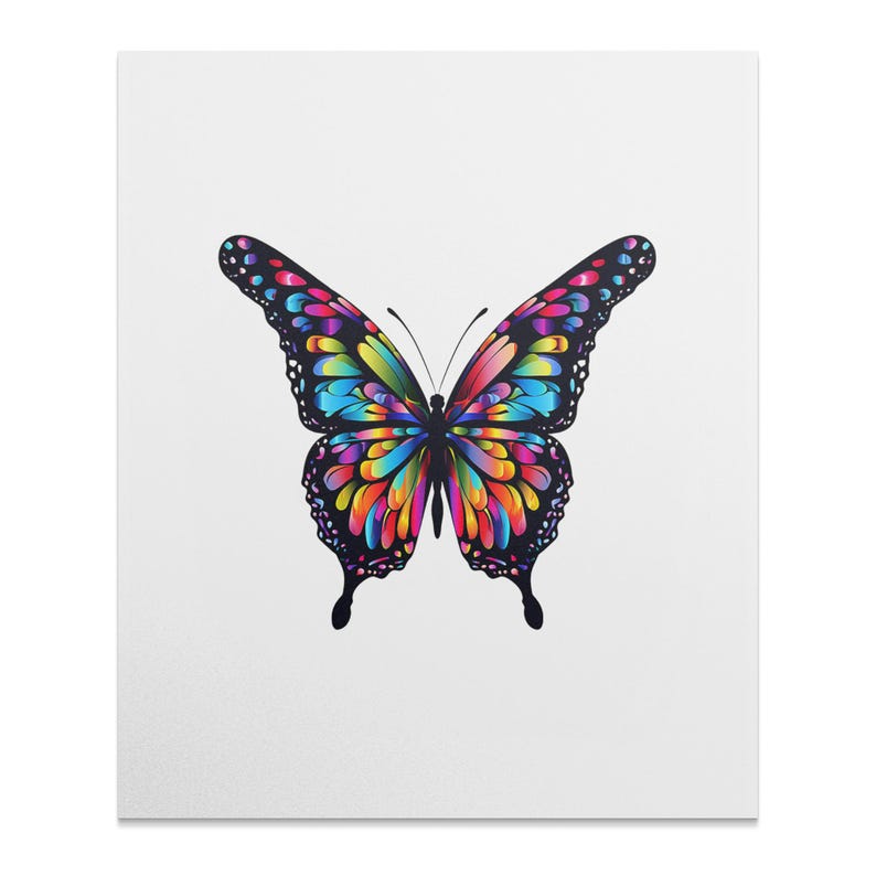 Colorful Butterfly Digital Art, Butterfly Illustration Download ...