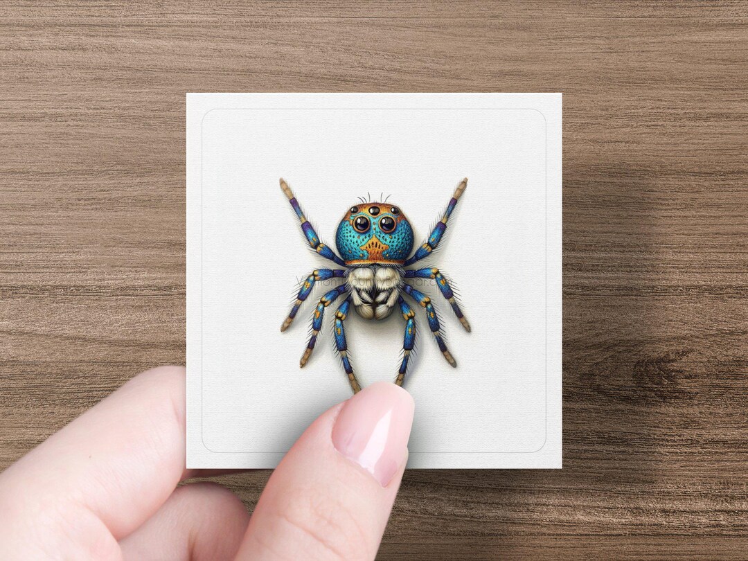 Colorful Spider Art Print, Spider Digital Download, Unique Insect Wall ...