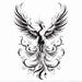 Pheonix Bird Line Drawing - Pheonix Rises From Ashes | PNG, SVG, JPG ...