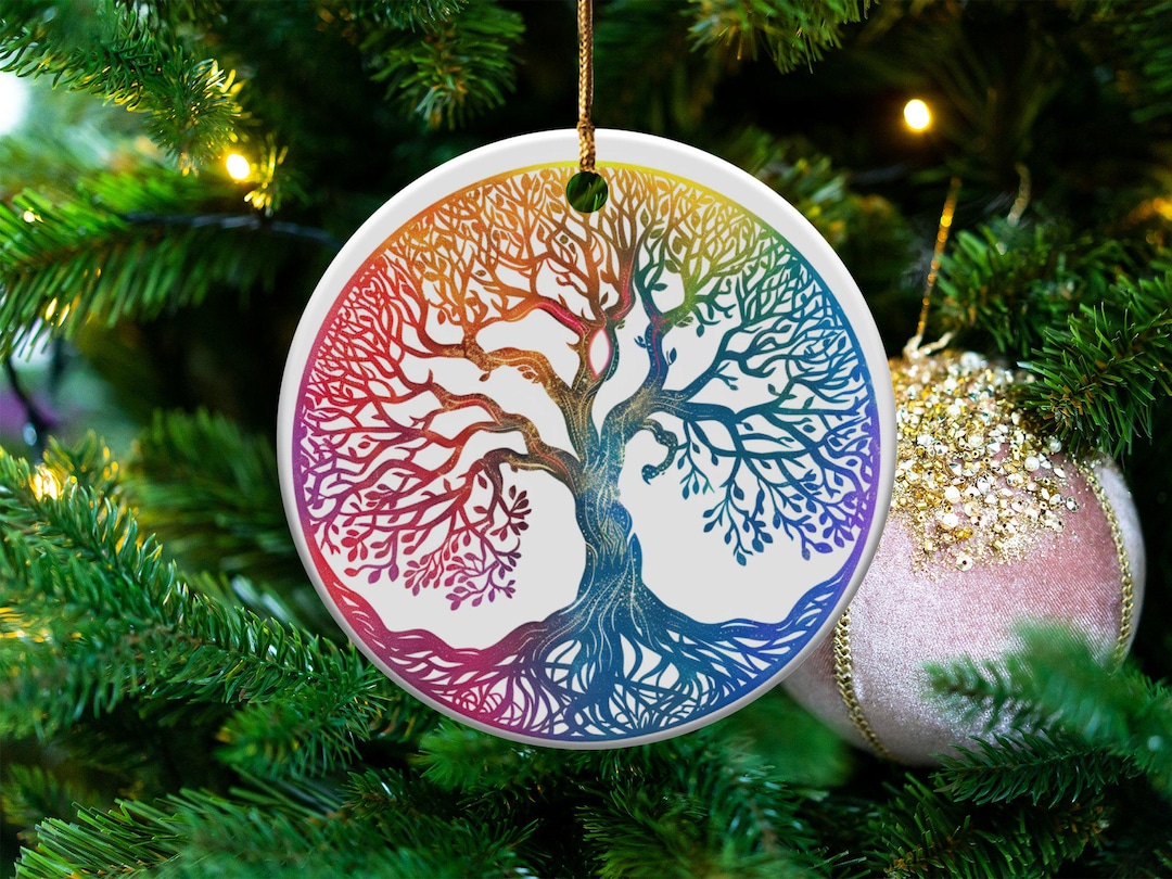 Rainbow Tree of Life Ornament, Tree of Life Wall Decor, Vibrant Home ...
