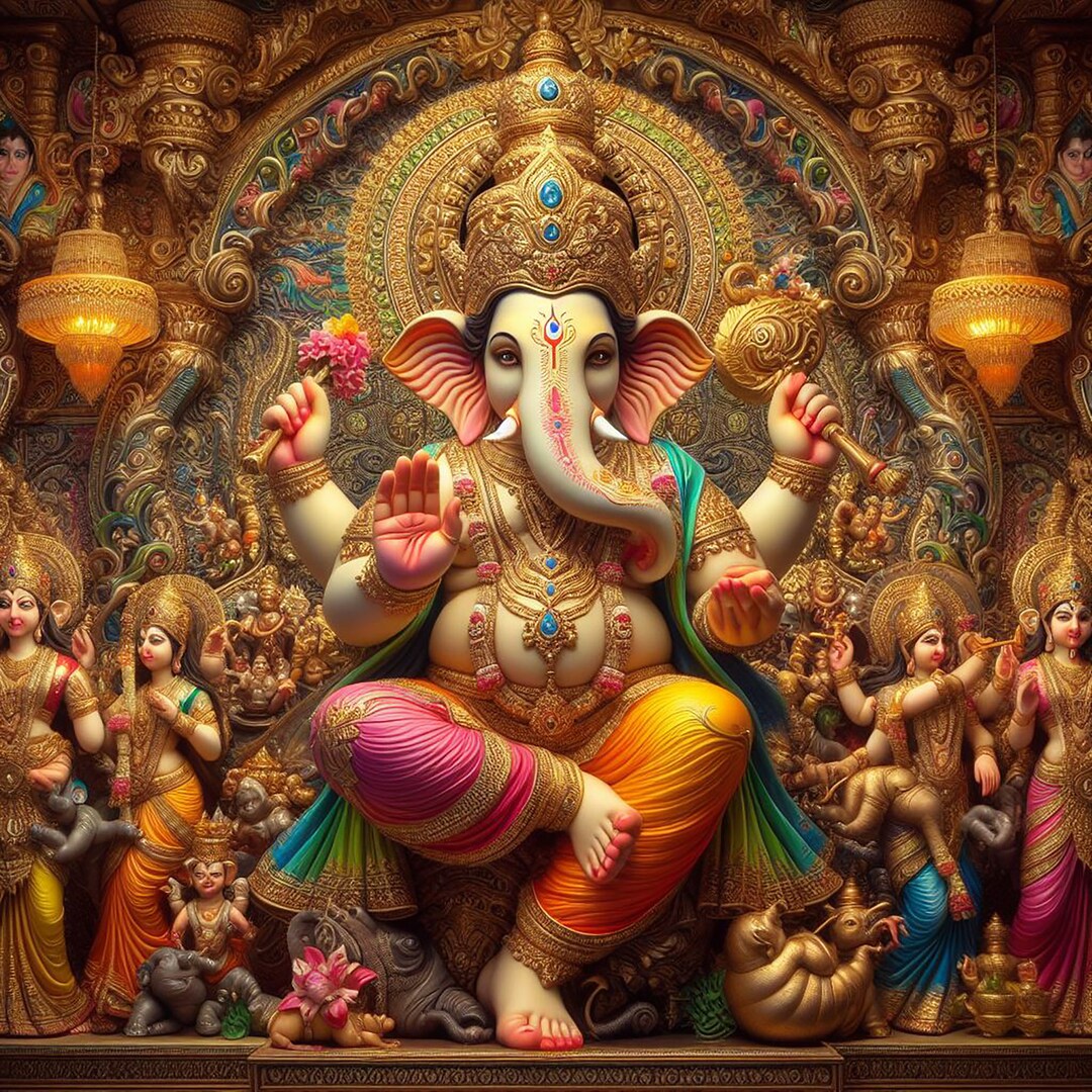 Ganesh Digital Picture of Hindu God Ganesh. Remover of Obstacles. 1 JPG ...