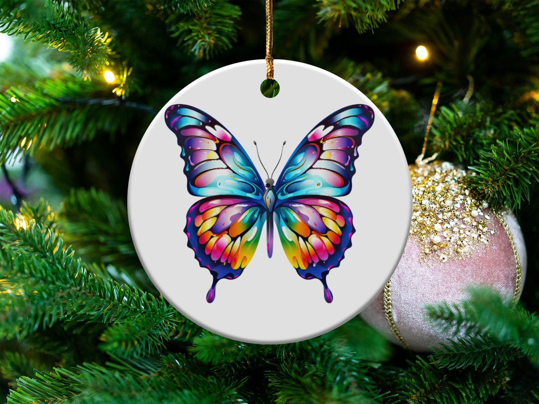 Butterfly Ornament, Rainbow Butterfly Wall Decor, Colorful Butterfly ...