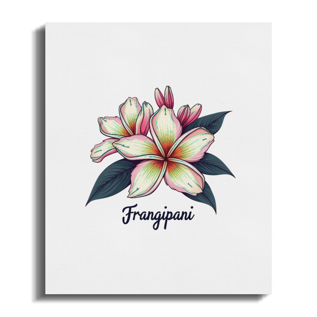Beautiful Frangipani Digital Print Ready to Download Floral Art ...