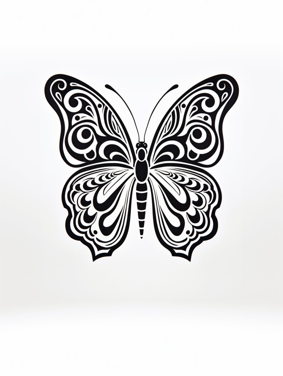 Monarch Butterfly Stencil Style PNG,JPG,SVG for Download. 5 Print Sizes ...