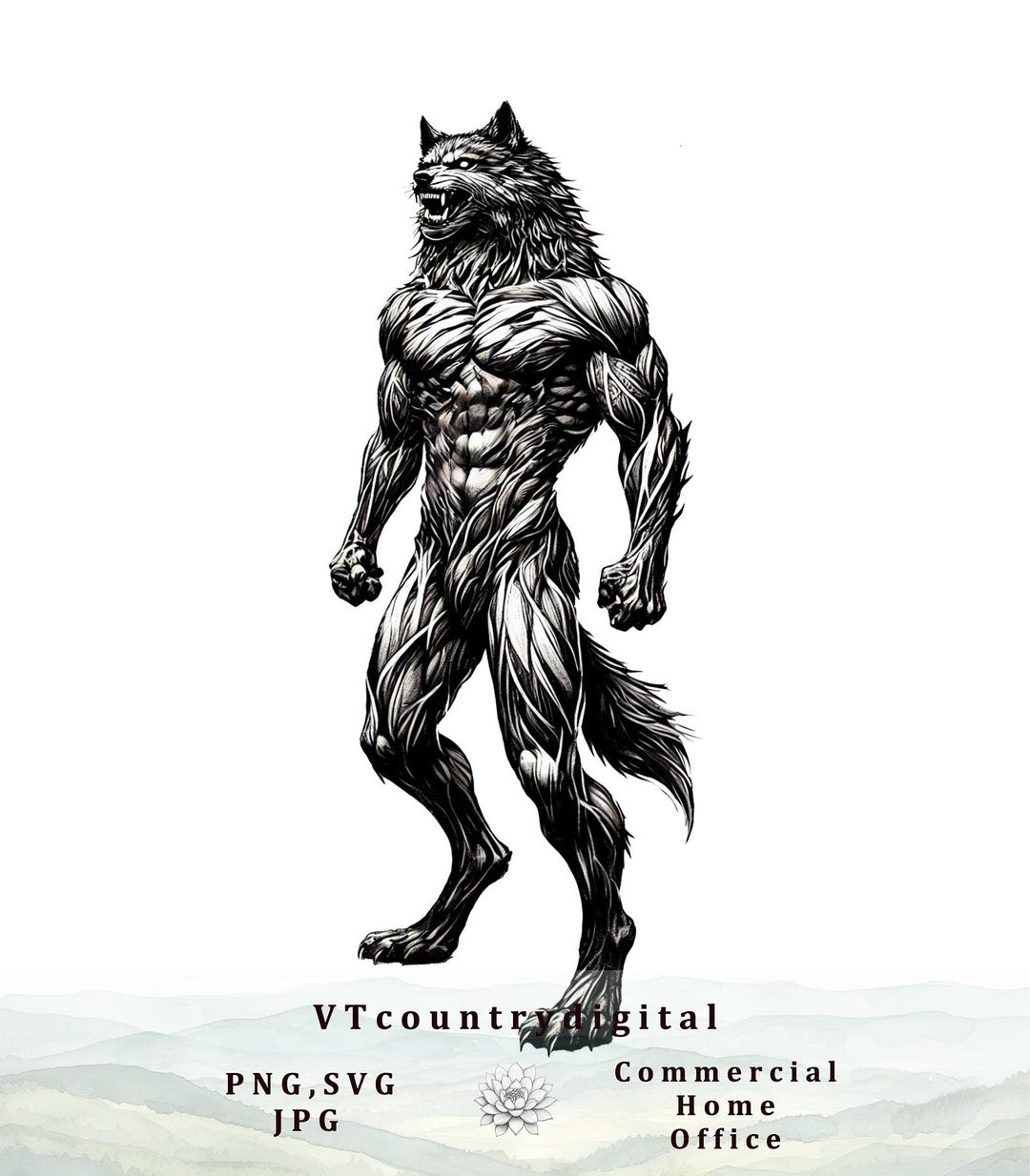Werewolf Werewolf Svg Night Beast Monster Print Gothic Horror Wolf ...