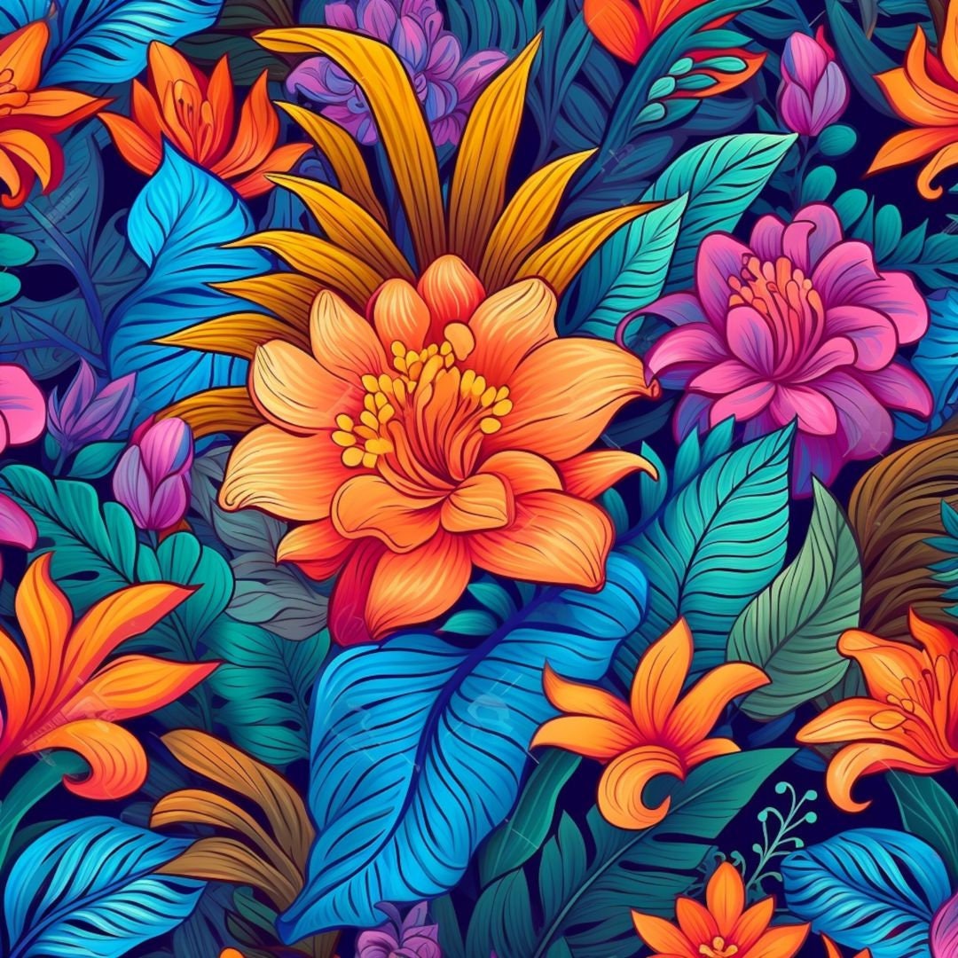 Floral Bundle Pack 8 Floral Patterns for Design - Etsy