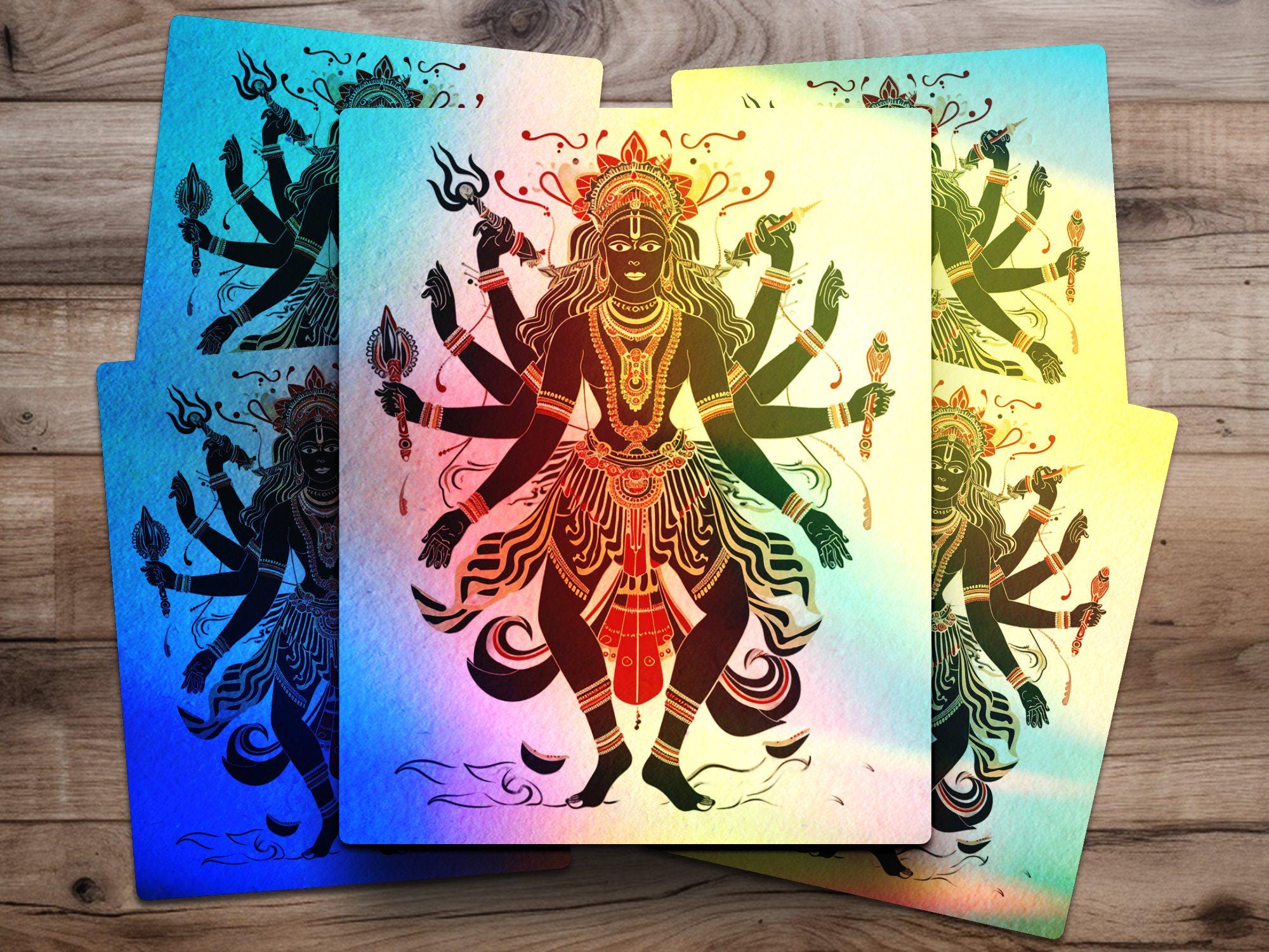 Goddess Kali Digital Art Print, Hindu Goddess Wall Decor, Spiritual ...