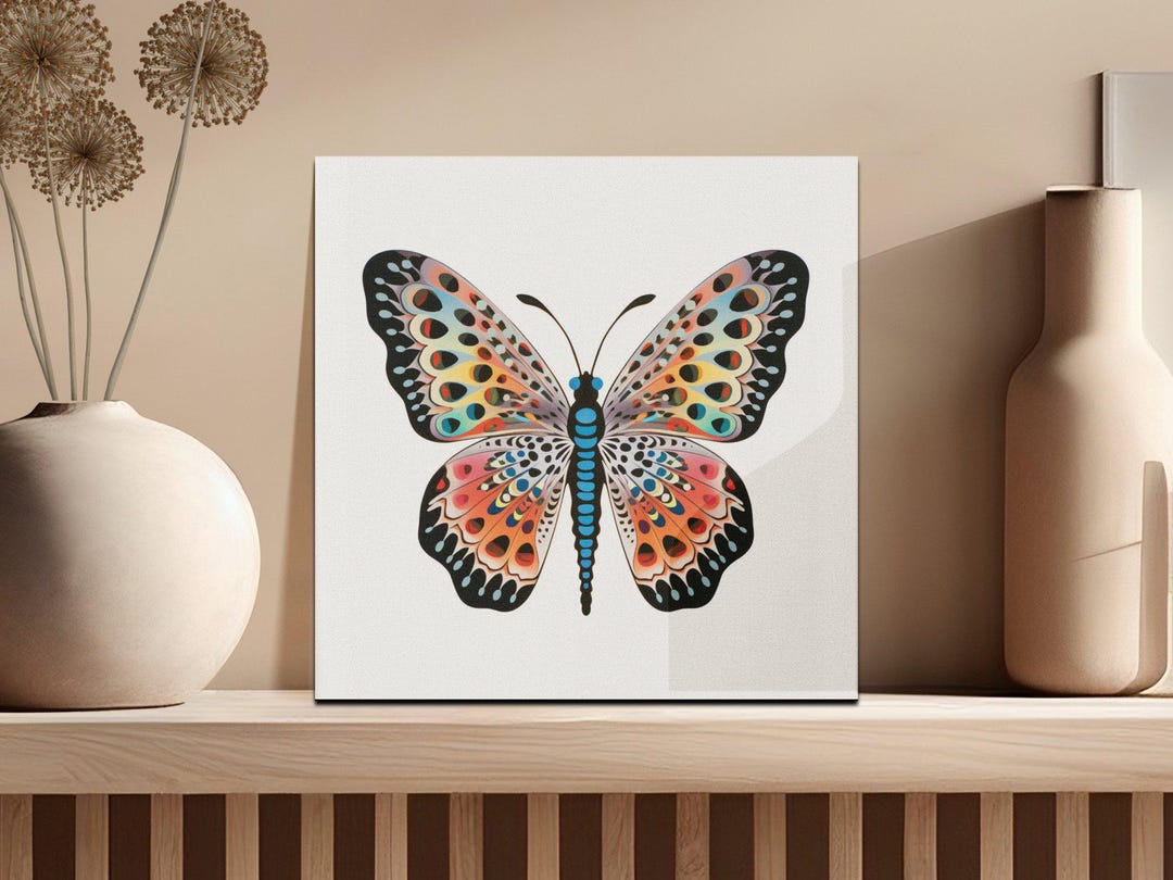Colorful Butterfly Art Print, Vibrant Butterfly Digital Download ...