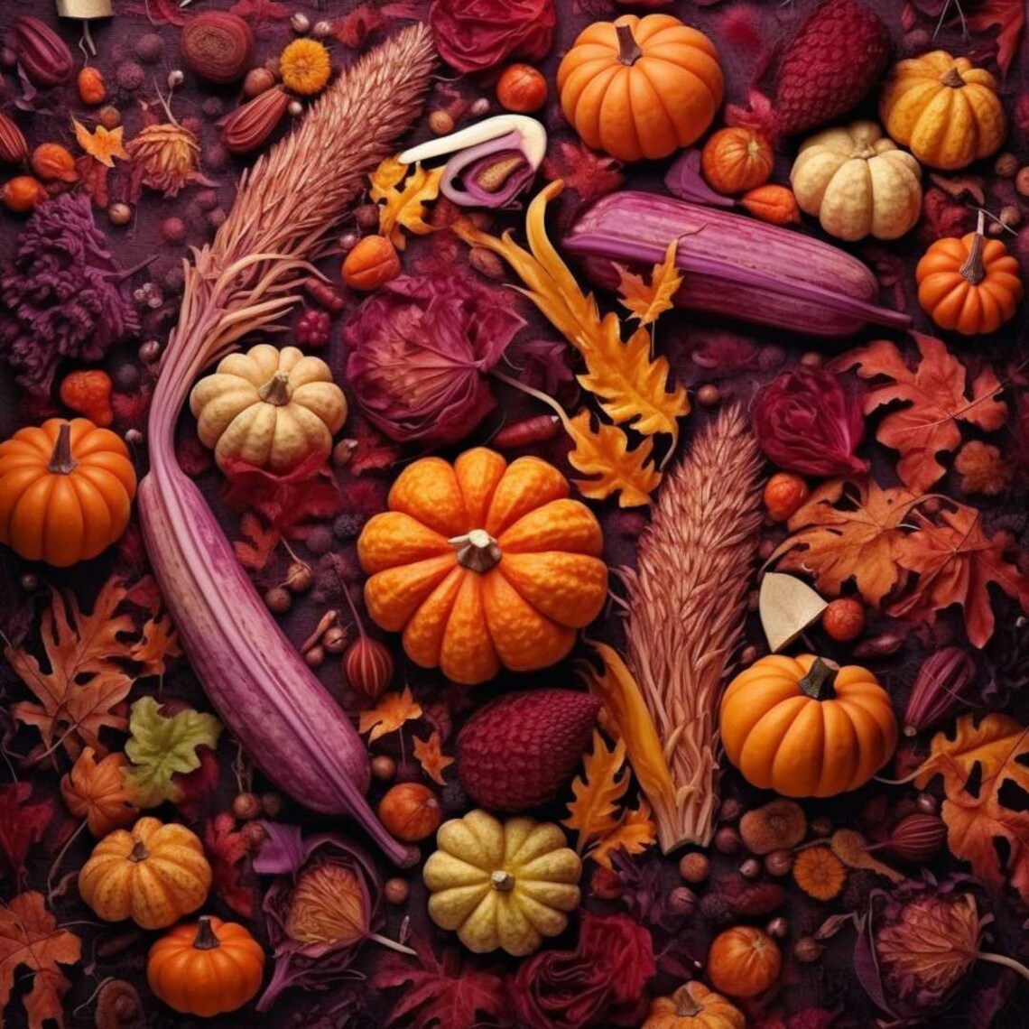 Autumn Color Patterns Image Pack. Instant Downloads of Autumn - Etsy