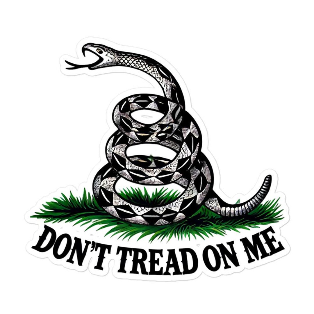 Snake Don't Tread on Me Sticker, Patriotic Vinyl Decal, Laptop Bumper ...