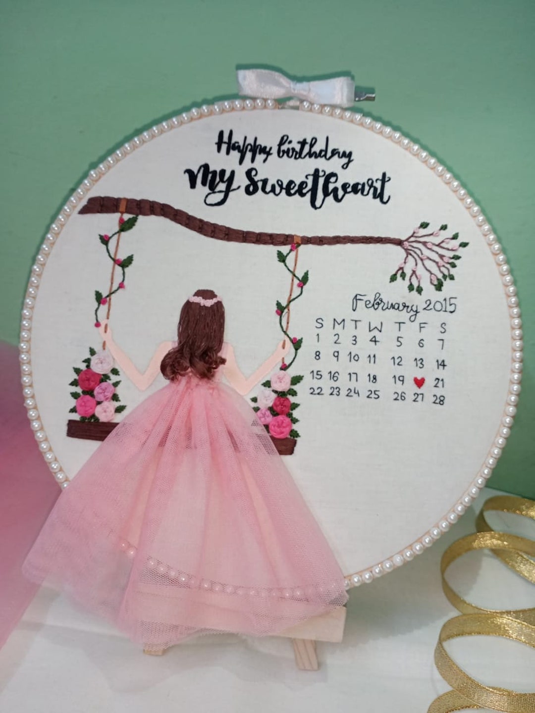 Handmade Customize Embroidery Birthday Hoop for Girl - Etsy