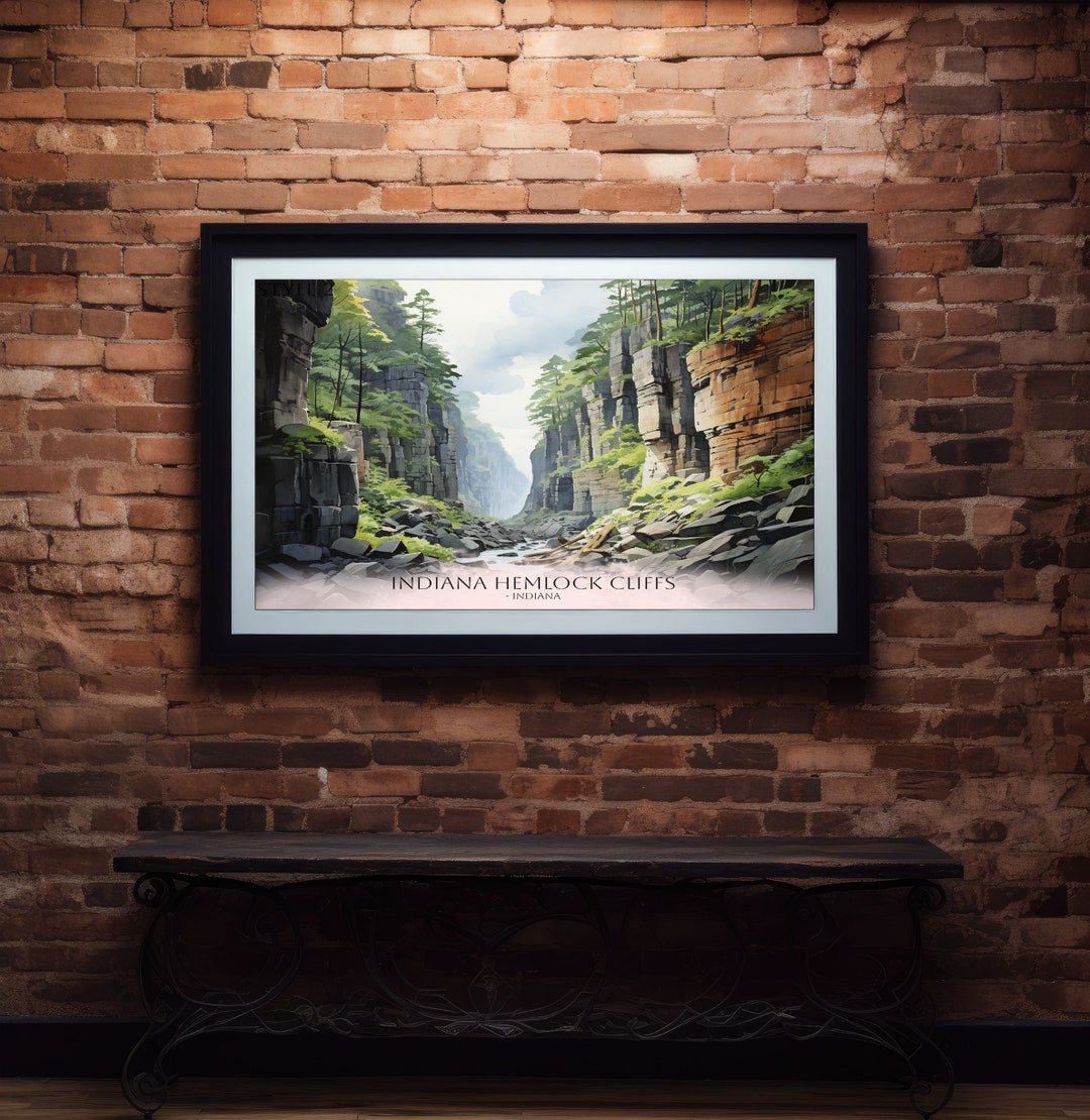 Hemlock Cliffs Painting Hemlock Cliffs Wall Art Hemlock Cliffs - Etsy