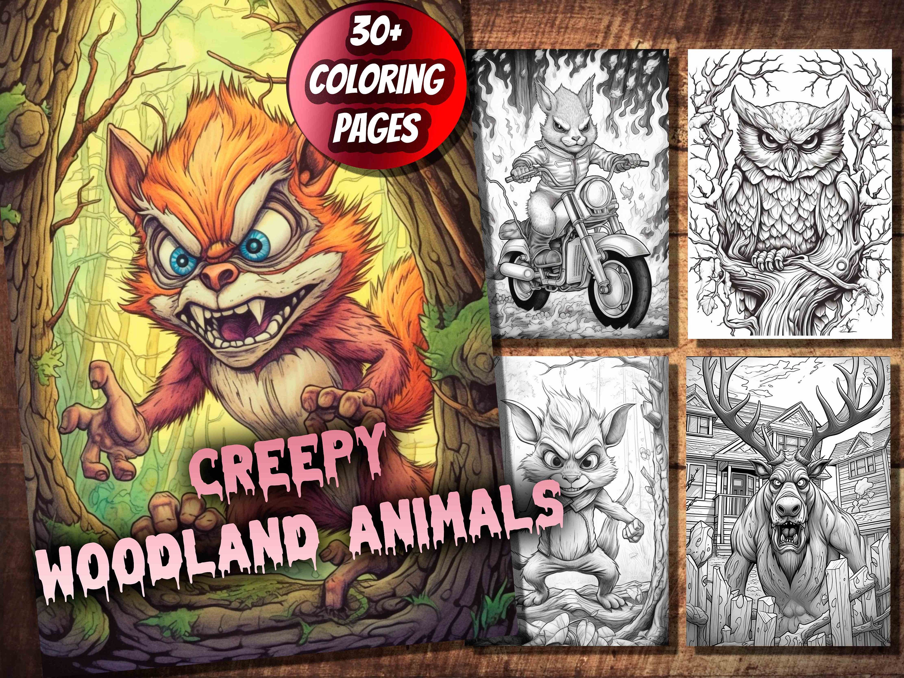 32 Creepy Woodland Animals Coloring Pages Printable Coloring Pages ...