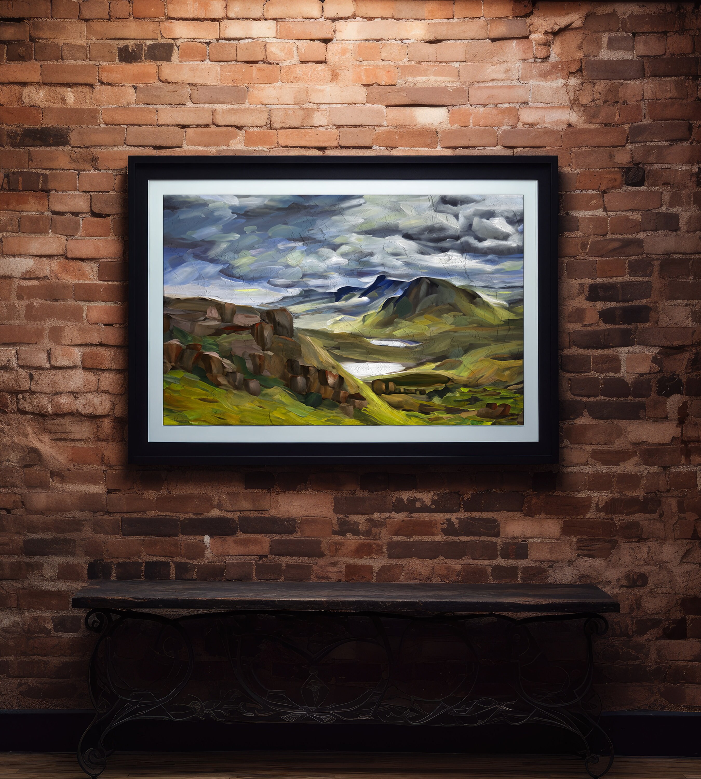 Scottish Highlands Oil Travel Print Poster Painting Scottish Highlands ...