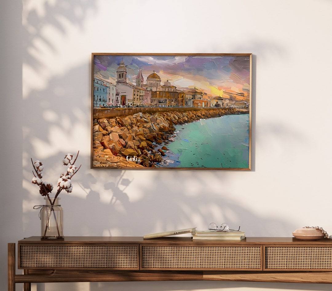 Cádiz Print Painting Watercolor Oil Wall Art Cádiz Poster Photo Digital ...