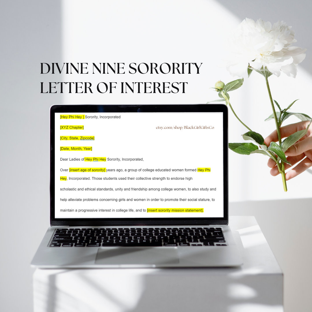 Divine Nine Sorority Letter of Interest Template - Etsy Divine Nine Sorority Letter of Interest Template - Etsy