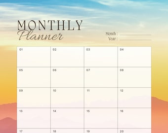 Digital Calendar - Etsy