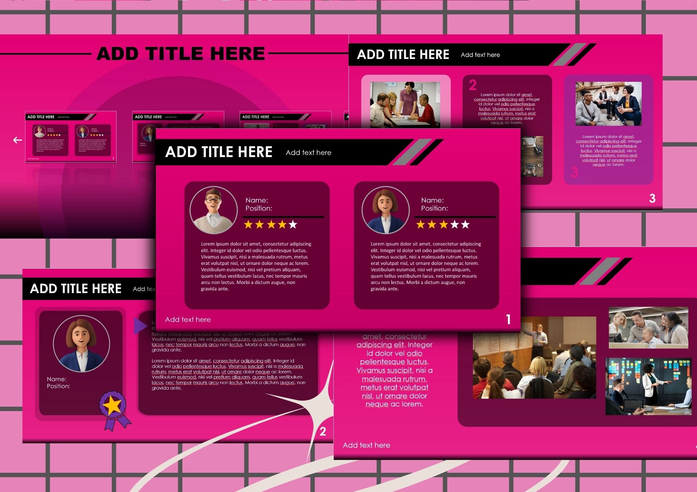 Business Plan Pink Powerpoint Template - Editable Template - Etsy