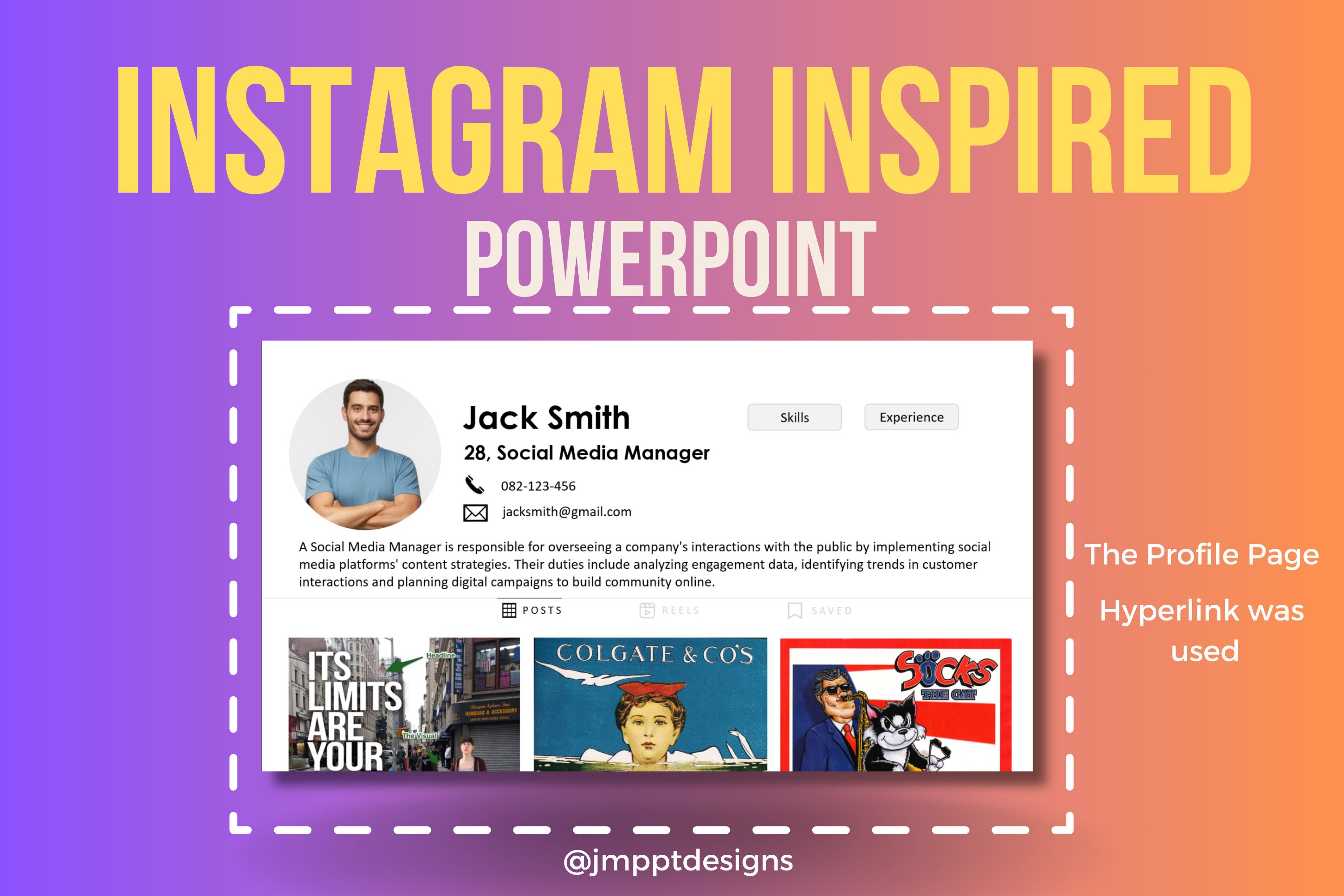 Instagram Powerpoint Presentation Template / Powerpoint 2019 Version ...
