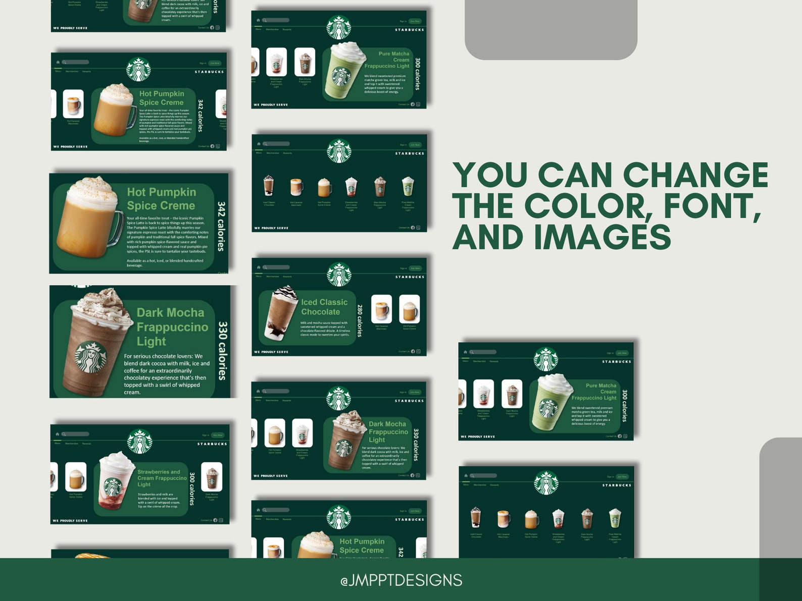 Starbucks Inspired Product Presentation Powerpoint Templates - Editable ...