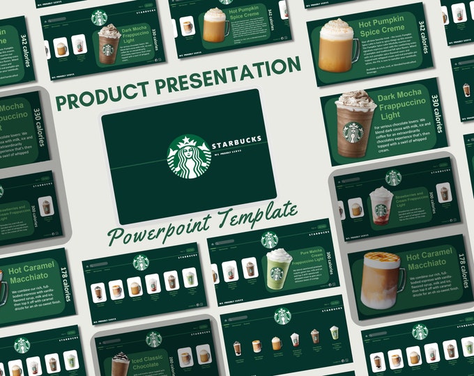 Starbucks Inspired Product Presentation Powerpoint Templates - Editable ...