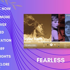Taylor Swift Powerpoint Music Player Eras Tour Inspire / Taylor Swift ...