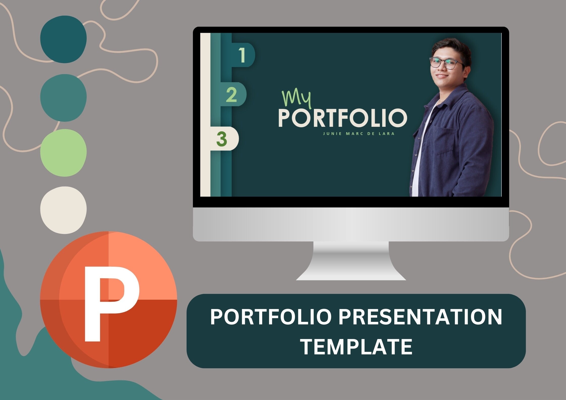 Custom Portfolio Powerpoint Template - Editable Digital Design Template ...