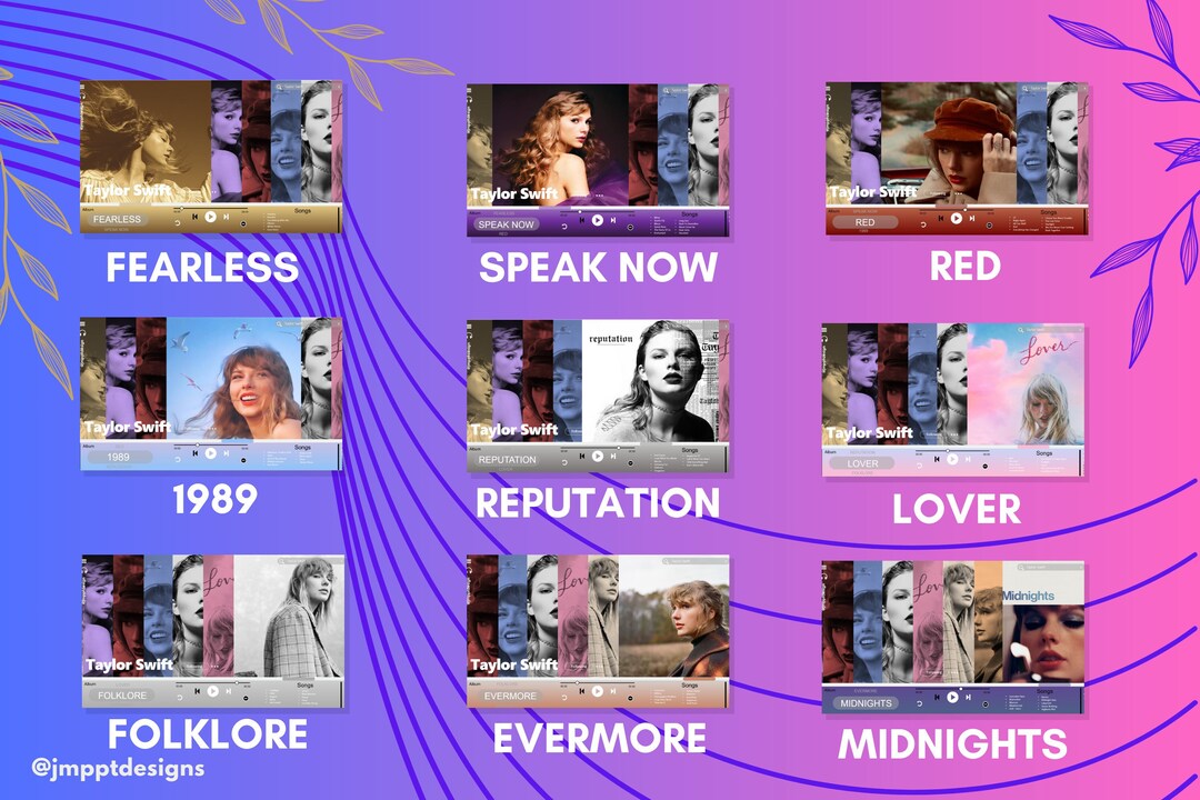 Taylor Swift Powerpoint Music Player Eras Tour Inspire / Taylor Swift ...