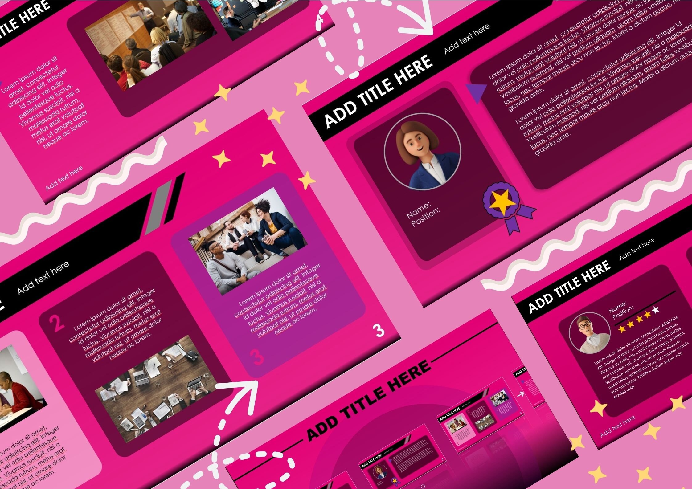 Business Plan Pink Powerpoint Template - Editable Template - Etsy