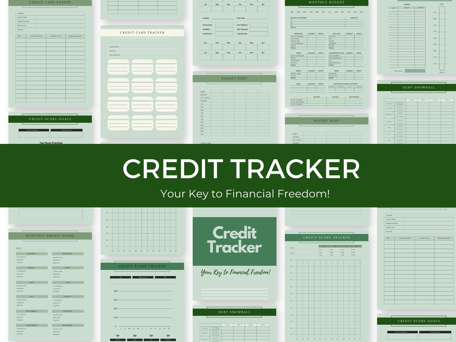 Printable Credit Tracker 2023, Debt Tracker, Expenses Tracker, Digital ...