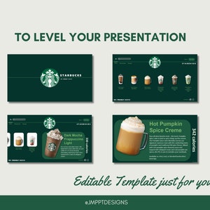 Starbucks Inspired Product Presentation Powerpoint Templates - Editable ...