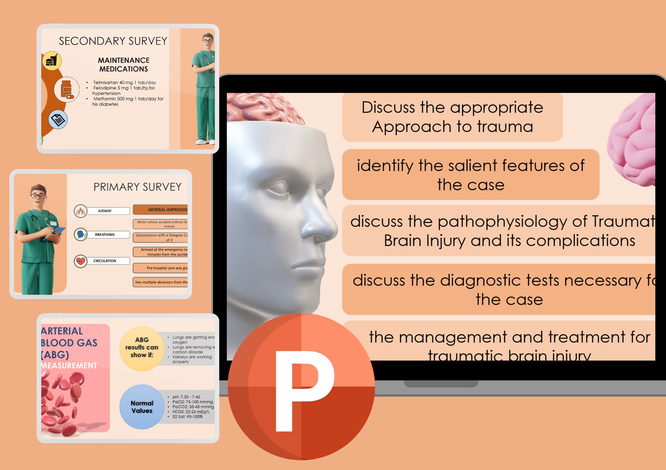 Medicine Case Study Powerpoint Template | School Lesson Presentation ...